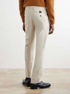 SLOWEAR Straight-leg Cotton-blend Corduroy Trousers
