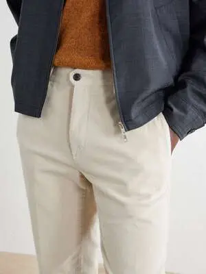 SLOWEAR Straight-leg Cotton-blend Corduroy Trousers