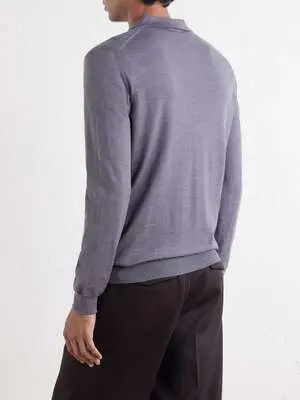 SLOWEAR Zanone Slim-fit Flexwool Polo Shirt