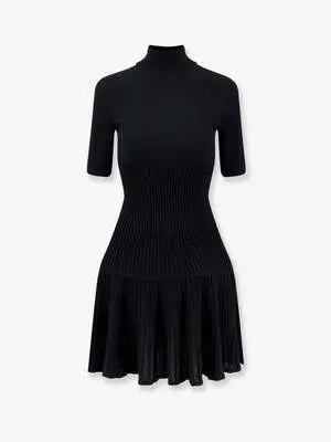 Alaïa Crinoline Wool Blend Short Dress