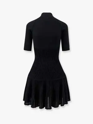 Alaïa Crinoline Wool Blend Short Dress