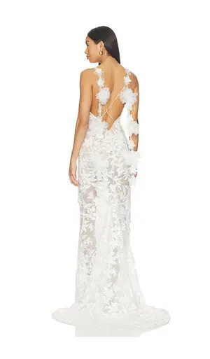 BRONX BANCO Eden Gown In White