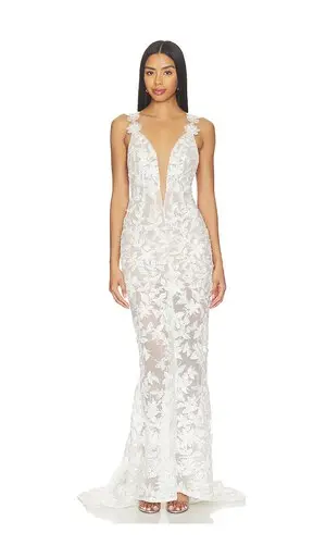 BRONX BANCO Eden Gown In White