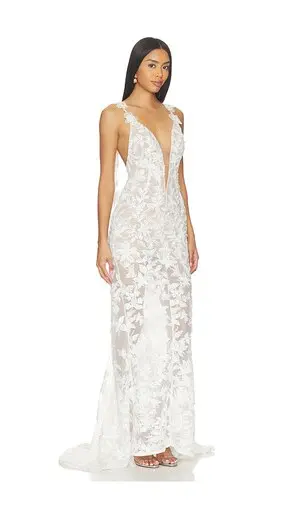 BRONX BANCO Eden Gown In White