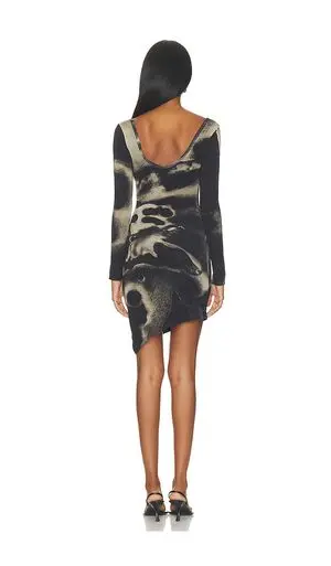 FENERS Perla Dress Asymmetrical Hem - Negra