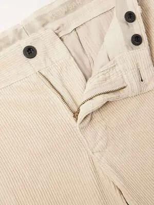SLOWEAR Straight-leg Cotton-blend Corduroy Trousers