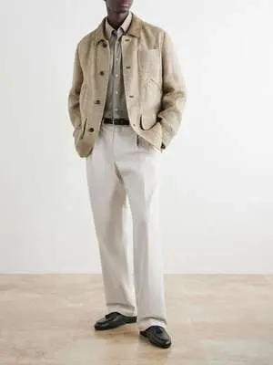 SLOWEAR Glanshirt Cotton-twill Shirt - Beige