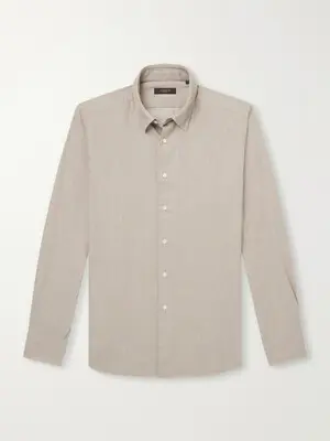 SLOWEAR Slowear - Glanshirt Cotton-Twill Shirt - Men - Neutrals  Neutrals
