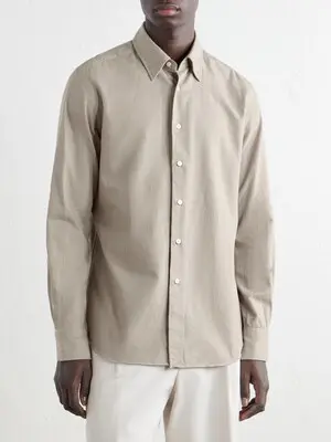 SLOWEAR Glanshirt Cotton-twill Shirt - Neutrals