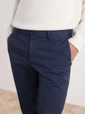 SLOWEAR Slim Batavia Straight-leg Cotton-blend Woven Trousers