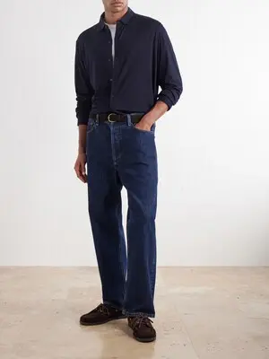 Orlebar Brown Giles Wool Shirt - Blue