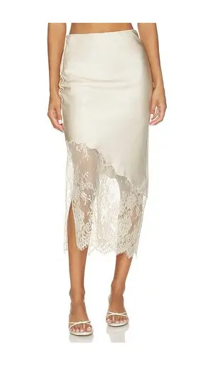 Smythe Lingerie Slip Skirt In Ivory