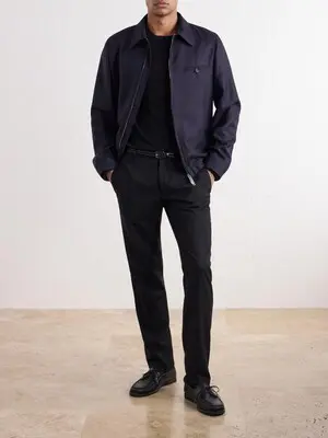 SLOWEAR Straight-leg Wool-blend Tekno Flannel Trousers