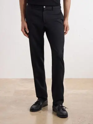 SLOWEAR Straight-leg Wool-blend Tekno Flannel Trousers
