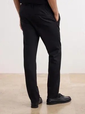 SLOWEAR Straight-leg Wool-blend Tekno Flannel Trousers