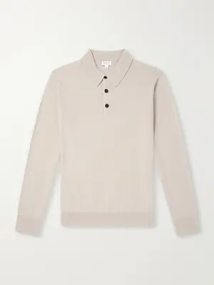 Sunspel Cashmere Polo-shirt - Neutrals