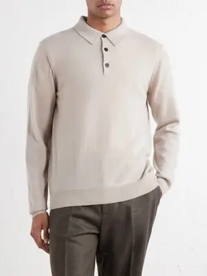 Sunspel Cashmere Polo-shirt - Neutrals