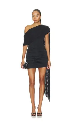 CURAAE BY ELLIATT Roya Asymmetric Mini Dress - Black