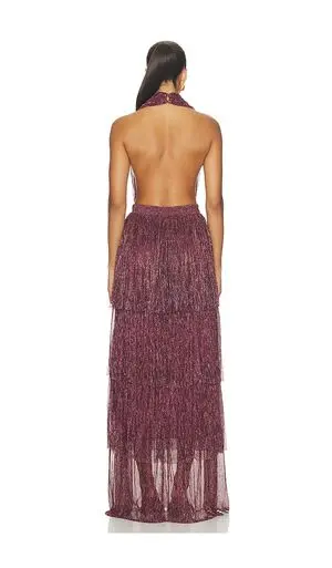 L'IDEE Nammos Dress In Burgundy