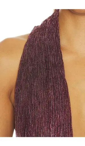 L'IDEE Nammos Dress In Burgundy