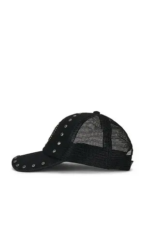 HAPPY CAPS Studded Smiley Meshback Hat