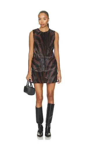 Simkhai Sonoma Sleeveless Mini Dress In Brown