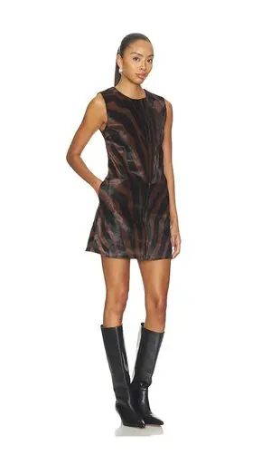 Simkhai Sonoma Sleeveless Mini Dress In Brown