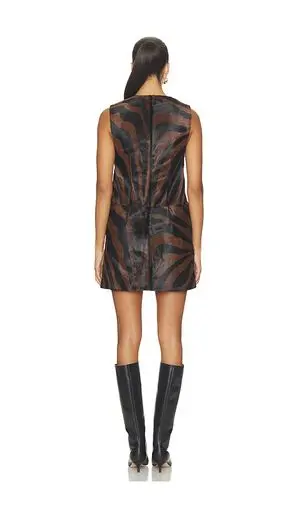 Simkhai Sonoma Sleeveless Mini Dress In Brown