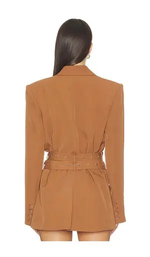 NONCHALANT LABEL Jannette Blazer In Brown