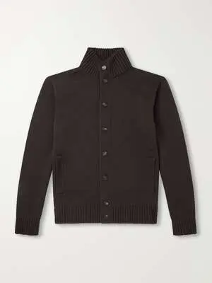 SLOWEAR Virgin Wool Cardigan - Brown