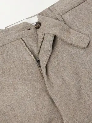 SLOWEAR Straight-leg Wool-blend Flannel Trousers
