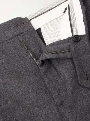 SLOWEAR Straight-leg Brushed Wool-blend Trousers
