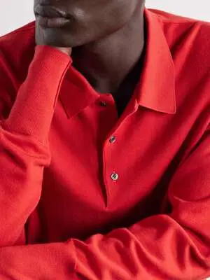 A.PRESSE Wool Polo Shirt