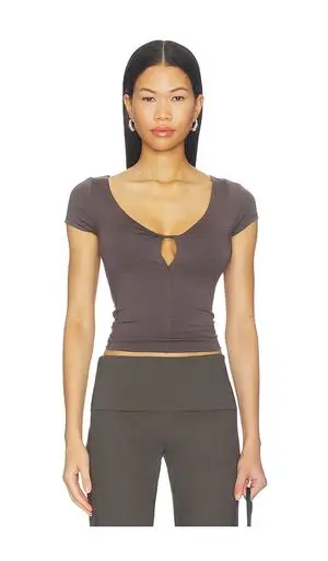 GEEL Connor Top In Chocolate - Ash
