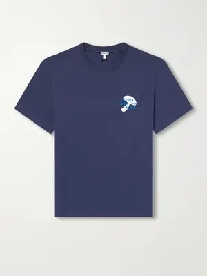 Loewe Embroidered Cotton-jersey T-shirt