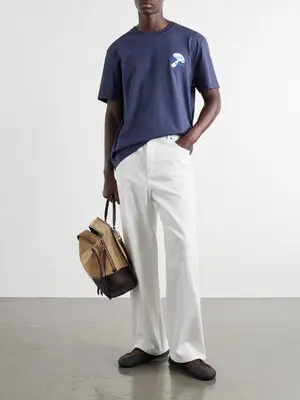 Loewe Embroidered Cotton-jersey T-shirt