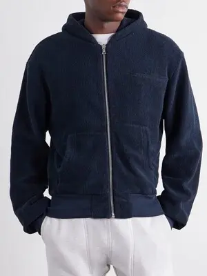 ADON Cotton-velour Zip-up Hoodie