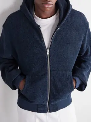 ADON Cotton-velour Zip-up Hoodie