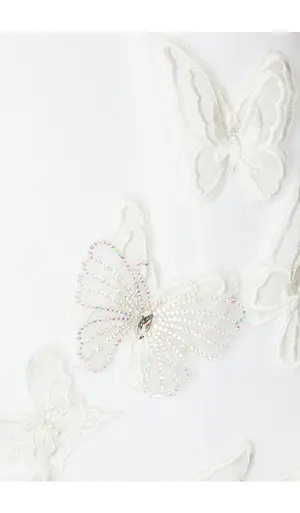 BRONX BANCO Crystal Butterfly Mini Dress