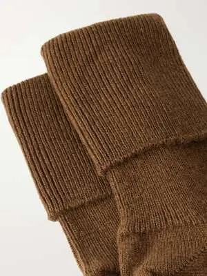 Johnstons Of Elgin Ribbed Cashmere-blend Socks