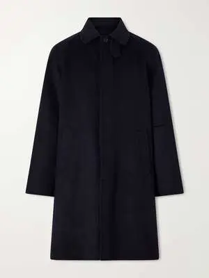 Hartford Craig Double-faced Wool-blend Coat - Navy