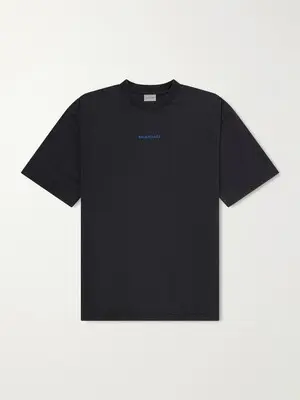 Balenciaga Logo-embroidered Cotton-jersey T-shirt