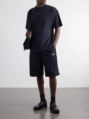 Balenciaga Logo-embroidered Cotton-jersey T-shirt