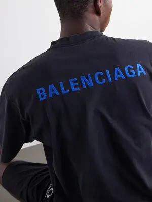 Balenciaga Logo-embroidered Cotton-jersey T-shirt