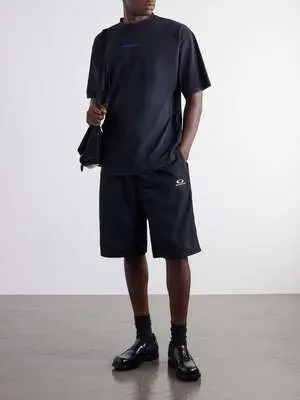 Balenciaga Logo-embroidered Cotton-jersey T-shirt