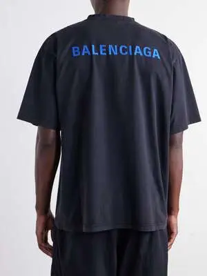 Balenciaga Logo-embroidered Cotton-jersey T-shirt