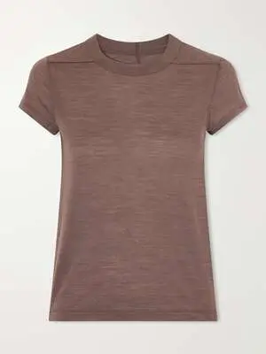 Rick Owens Wool And Silk-blend T-shirt - Gray