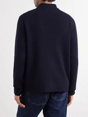 Orlebar Brown Shelby Ribbed Merino Wool Zip-up Sweater - Blue