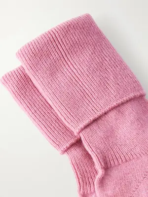 Johnstons Of Elgin Ribbed Cashmere-blend Socks
