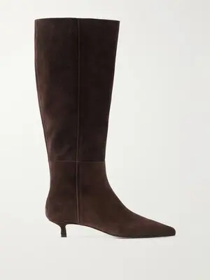 AeydĒ Sabrina 35 Suede Knee High Boots - Brown